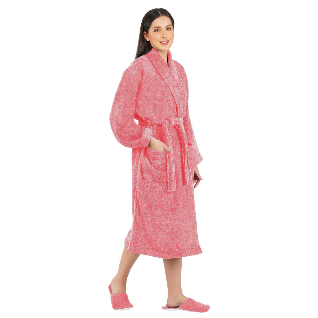 Canningvale Women 550 GSM Cotton Bathrobe - Navy Blue – Rangoli