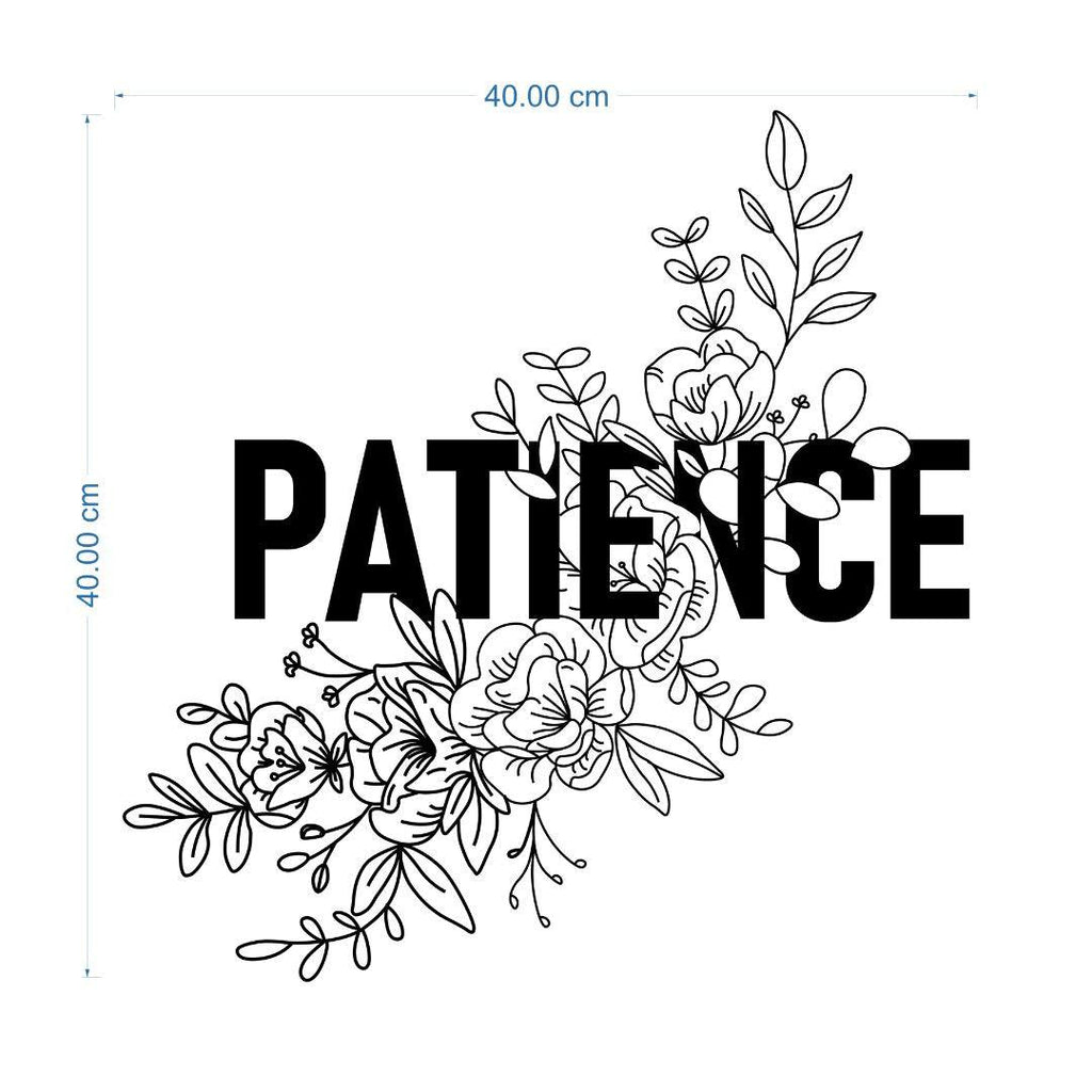 Patience Floral Wall Sticker (PVC Vinyl, 40 cm x 40 cm, Self-adhesive ...