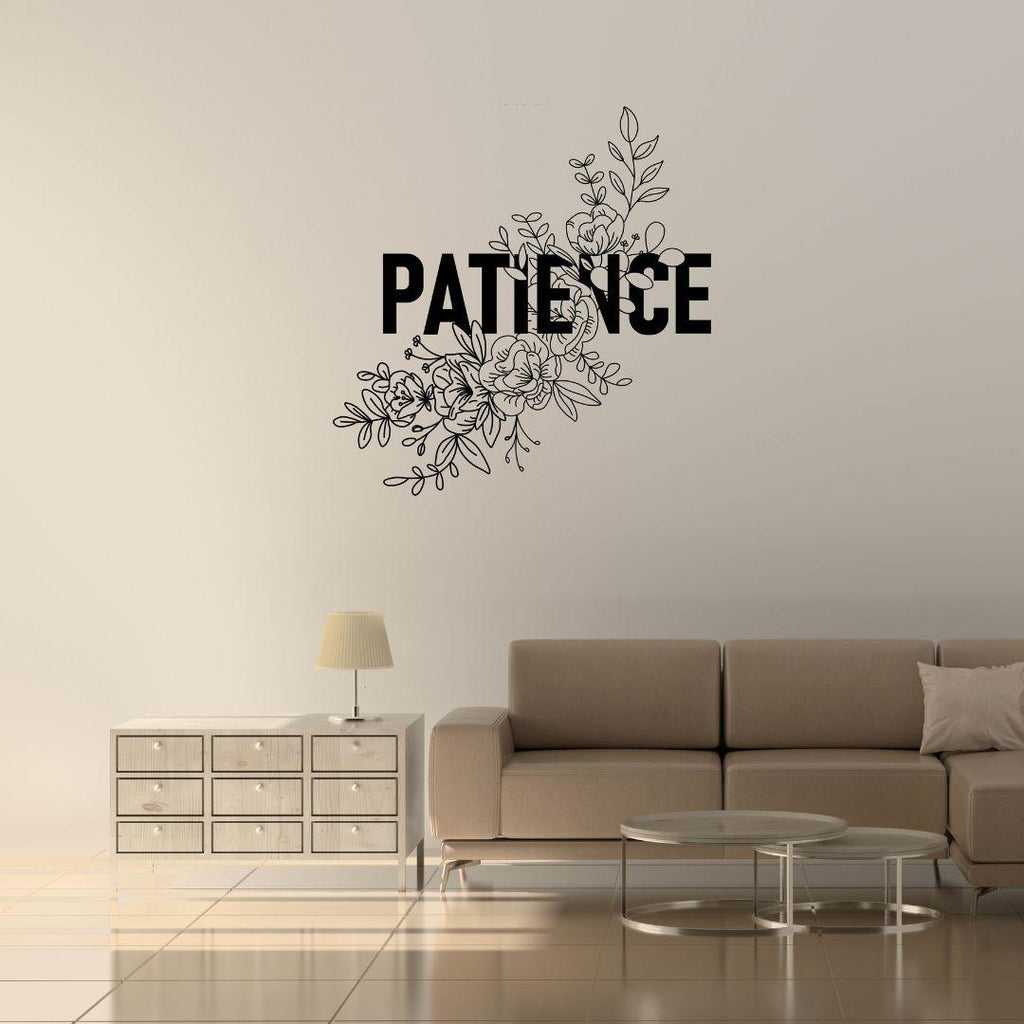 Patience Floral Wall Sticker (PVC Vinyl, 40 cm x 40 cm, Self-adhesive ...