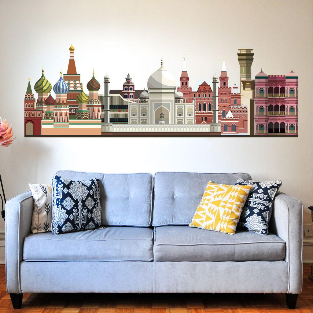 Aladdin City Wall Sticker (PVC Vinyl, 40 cm x 115 cm, Self-adhesive ...