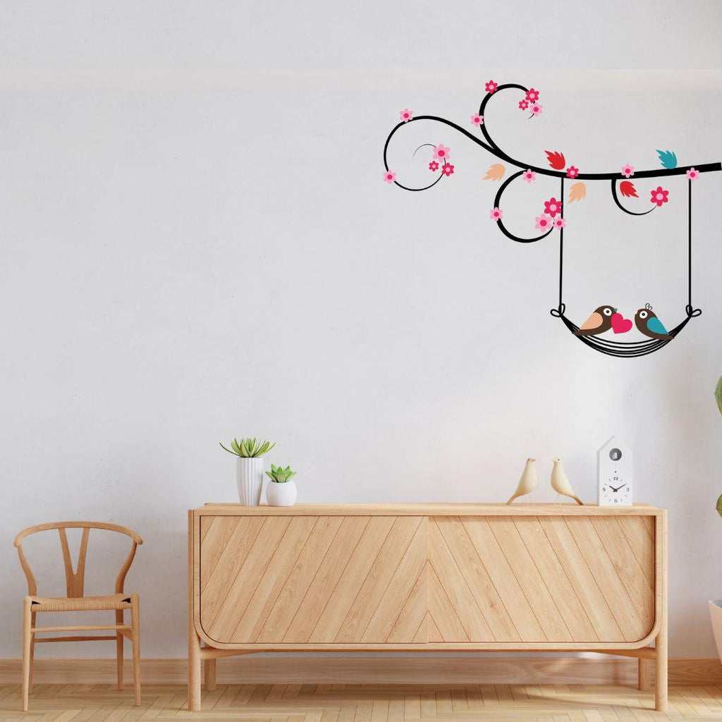 Birds Affair Wall Sticker (PVC Vinyl, Self-adhesive) – Rangoli